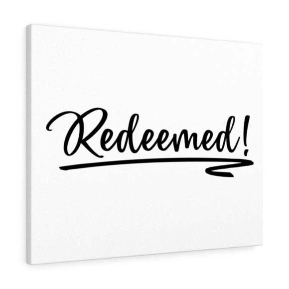 Printify | Art | Scripture Sign Redeemed Bible Verse Canvas Christian ...